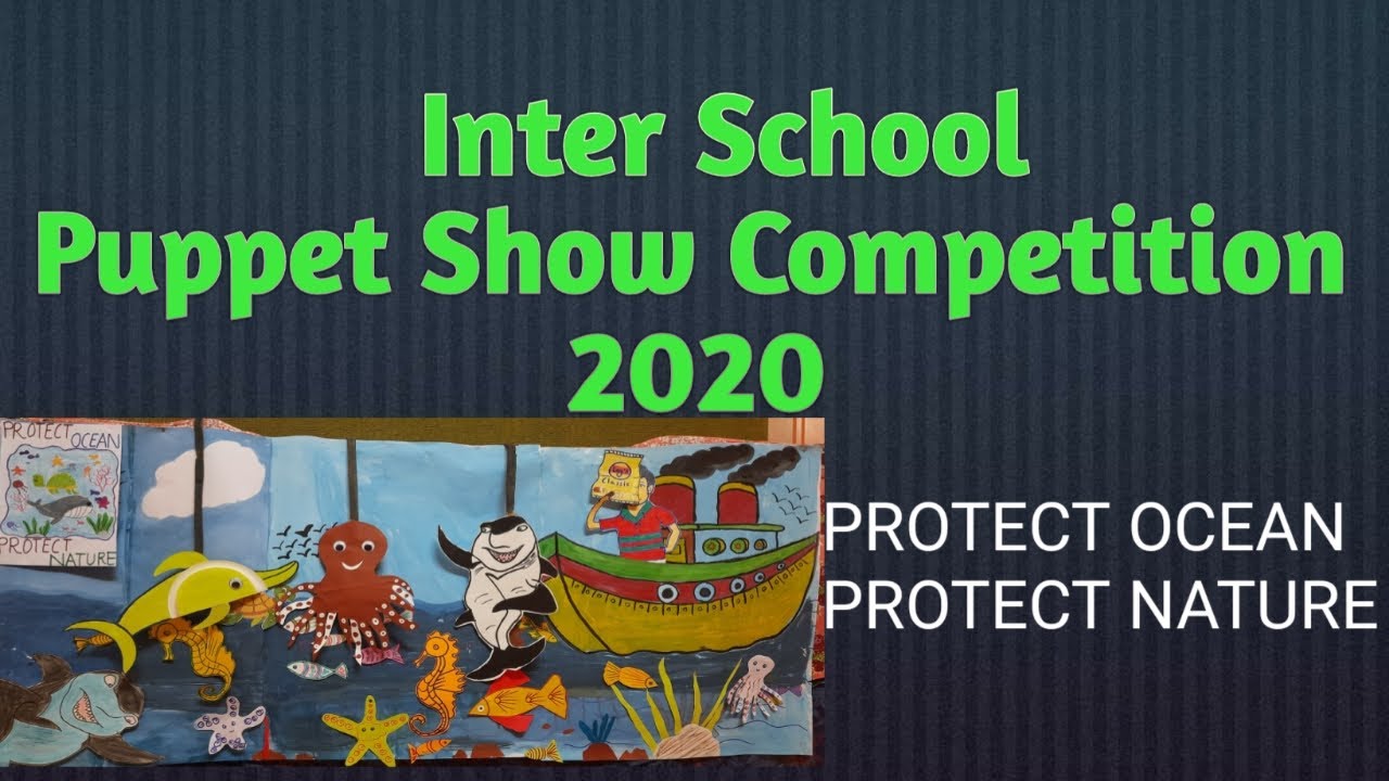 Inter school Puppet show //puppet show for kids//protect nature drawing ...