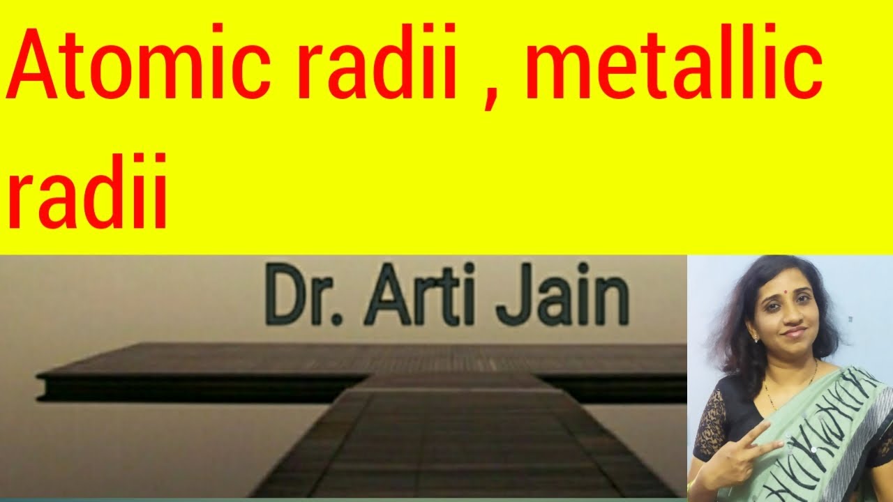 Atomic radii Metallic radius periodic properties - YouTube
