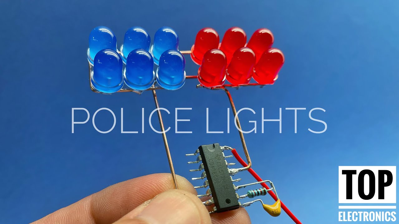 DIY POLICE LIGHT using cd4060 - YouTube