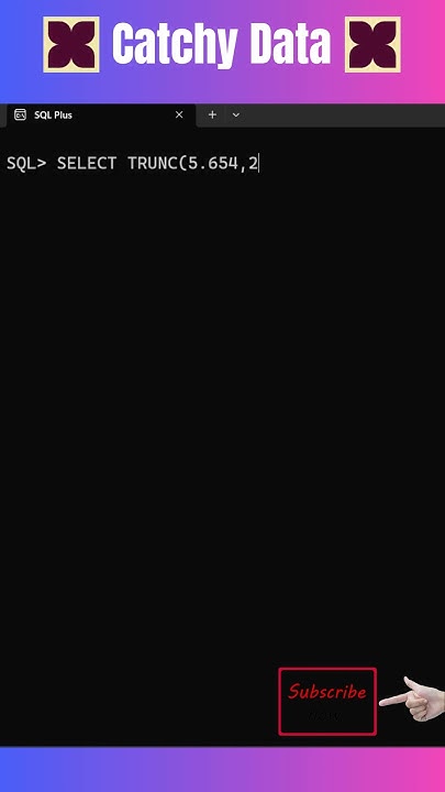 TRUNC Function in SQL #sql #sqlinterviewquestions #sqltips - YouTube