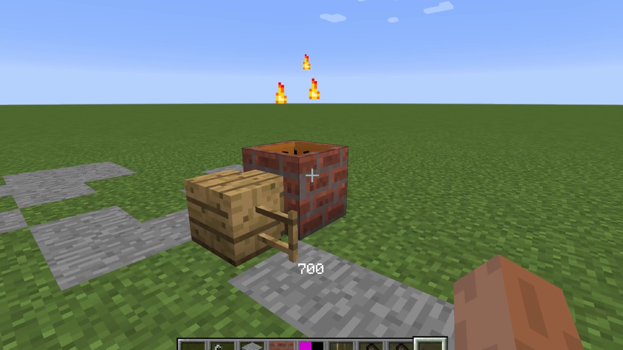 Minecraft Piston Bellows and Forge - YouTube