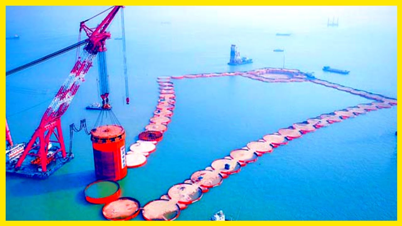 HOLDING SEA WATER | Amazing Ocean Construction Process - YouTube