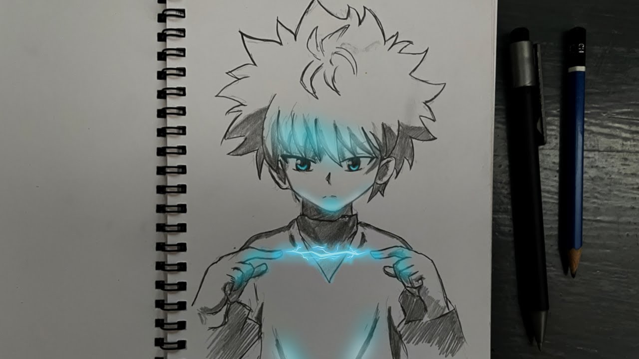 Drawing Killua | Lighting Effect - YouTube