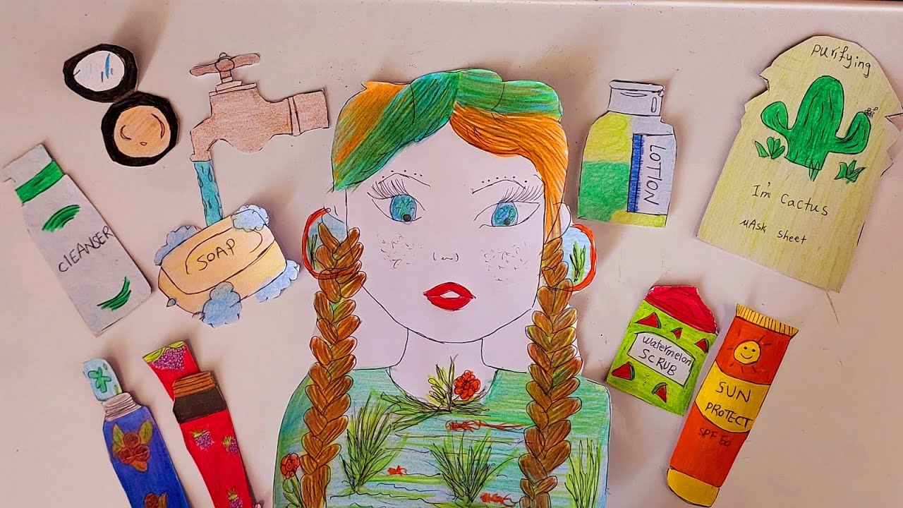 ASMR MAKE UP With PAPER COSMETICS 🌵🧡 - YouTube