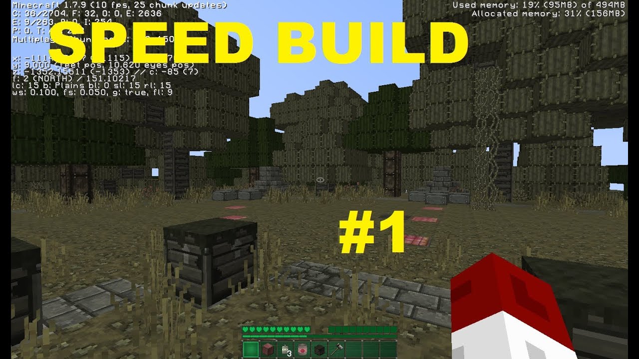 Minecraft Speed Build - #1 Mansion Part 1 - YouTube