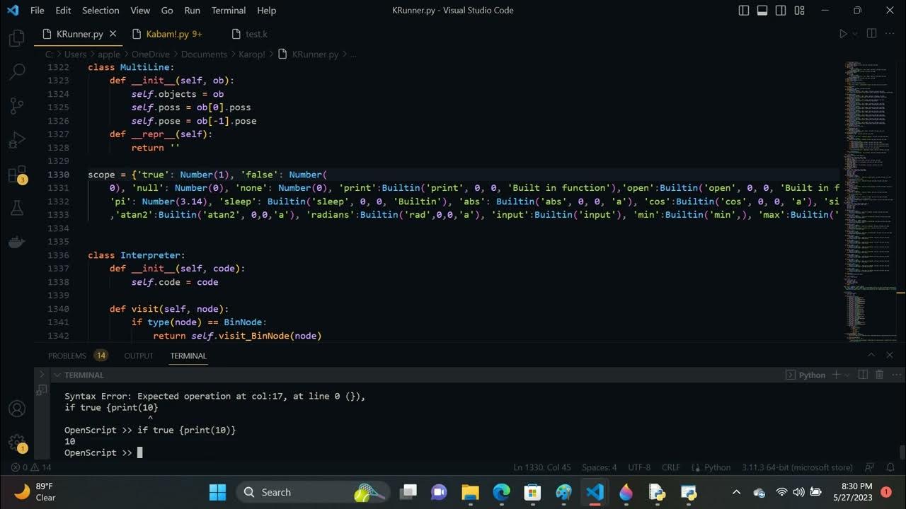 My programming language - YouTube