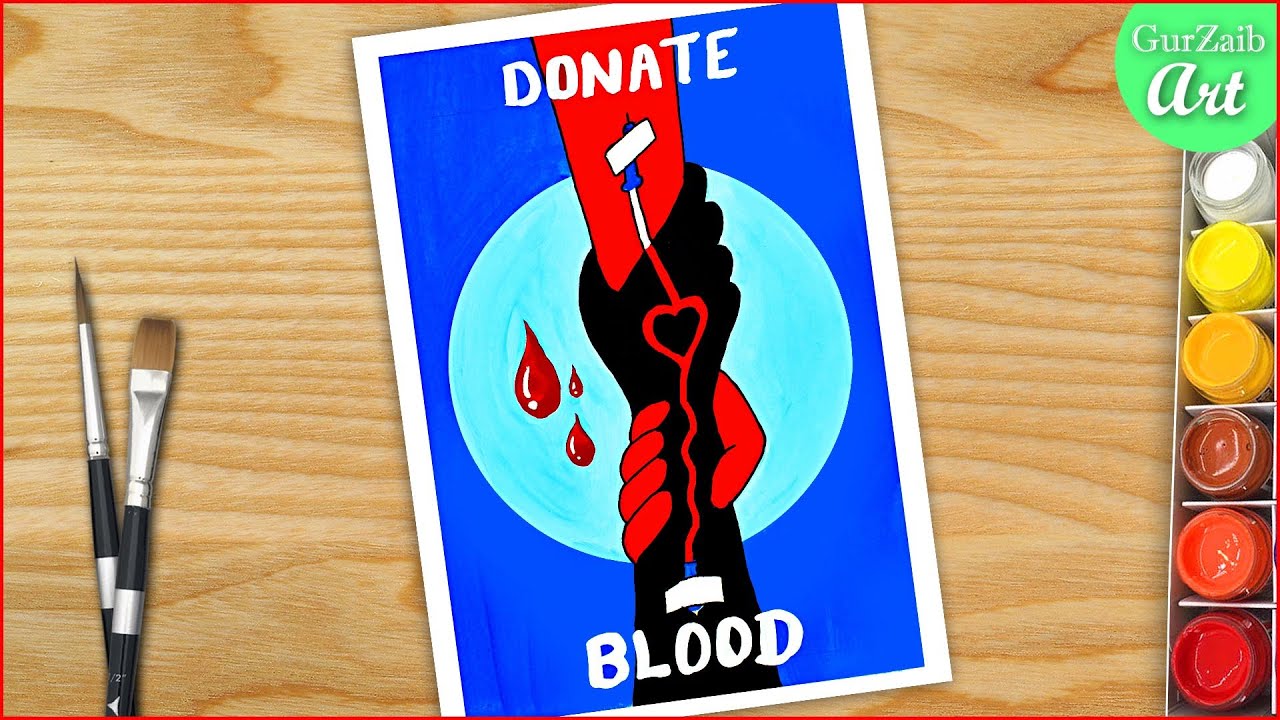 How To Draw Donate Blood Poster Blood Donation Day Poster Painting How To Draw Donate Blood Poster Blood Donation Day Poster Painting