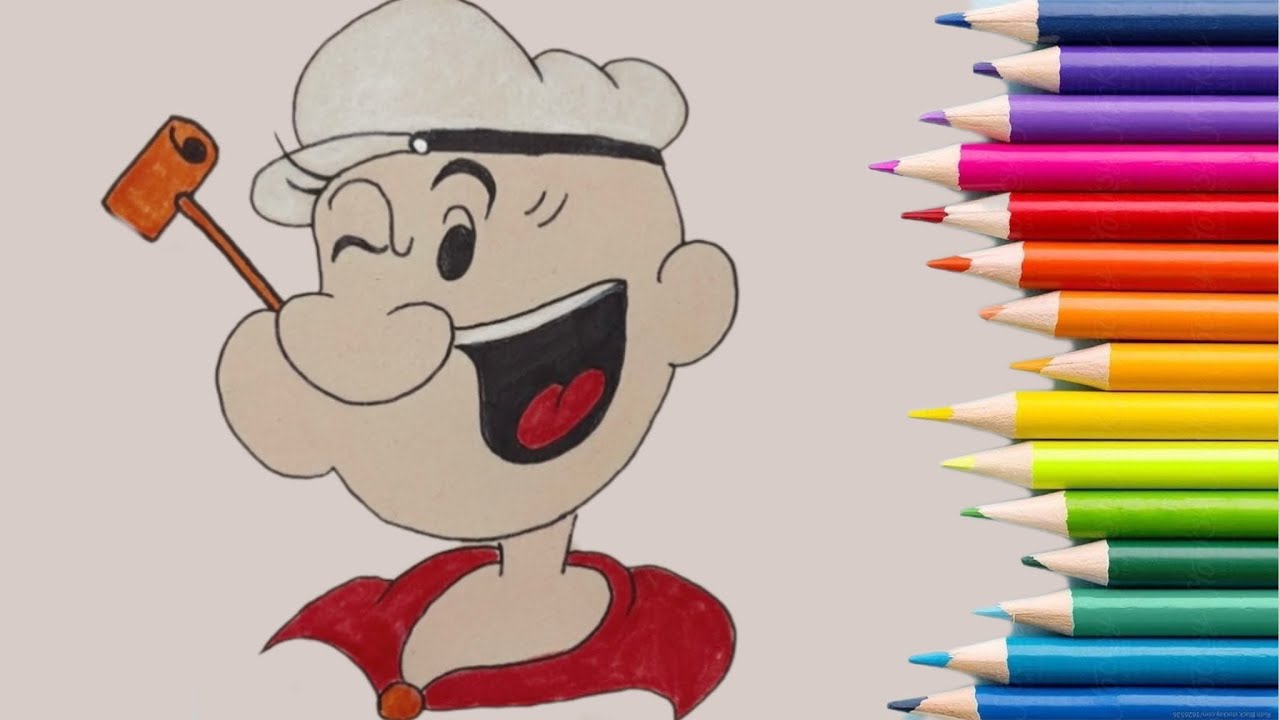 How to draw a Popeye step by step - YouTube