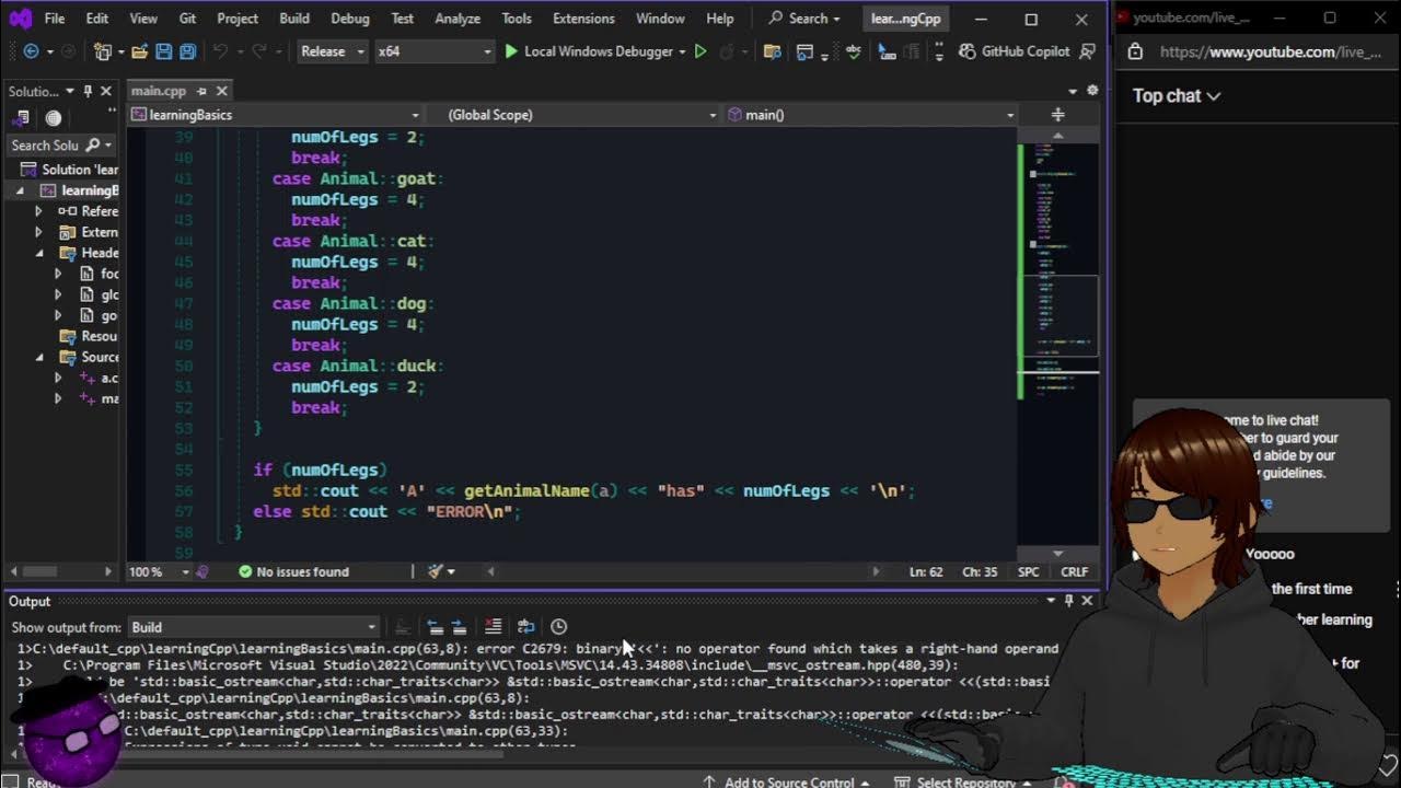 enum stuff | Learning C++ stream (part 17) - YouTube