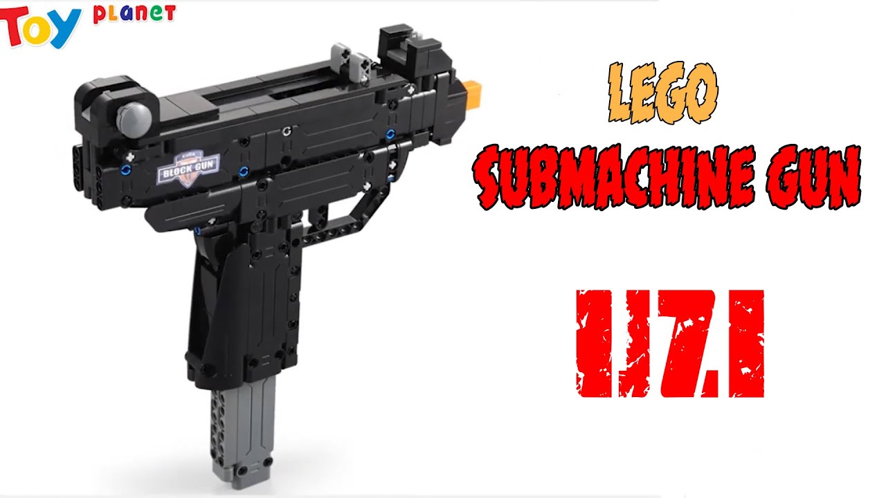 Lego Submachine Gun UZI, Speed Build - Unofficial Lego I CaDa C81008 ...
