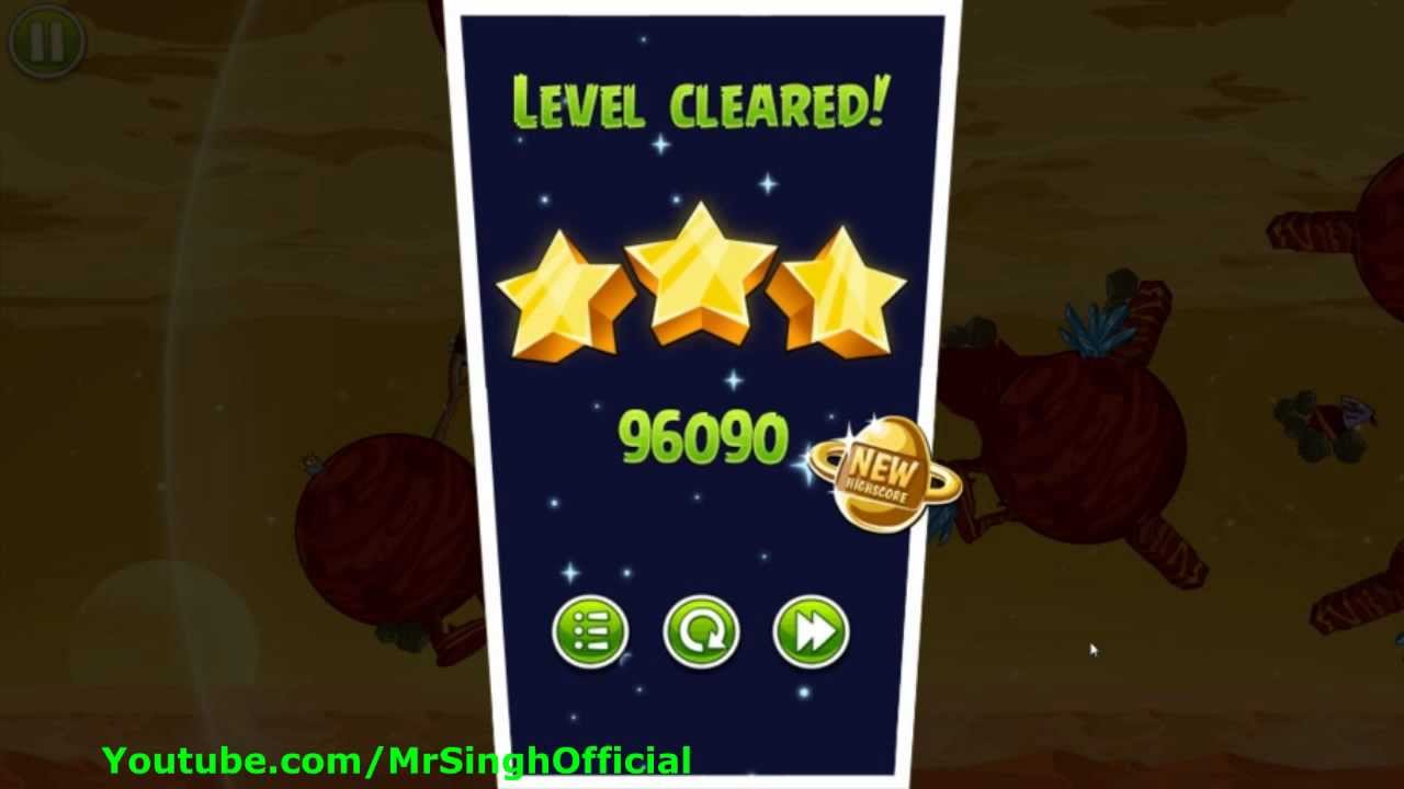 Angry Birds Space Red Planet Level 5-10 3Stars Walkthrough Highscore ...