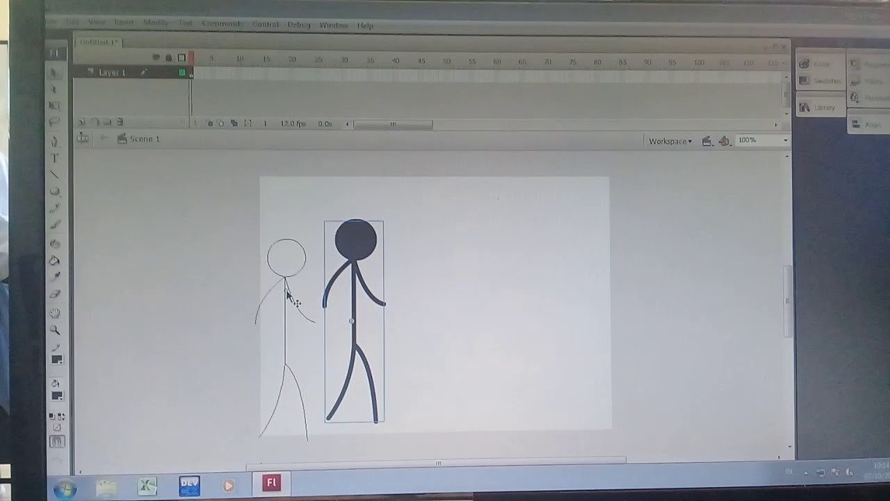 Membuat stickman dari aplikasi adobe flash CS6 - YouTube