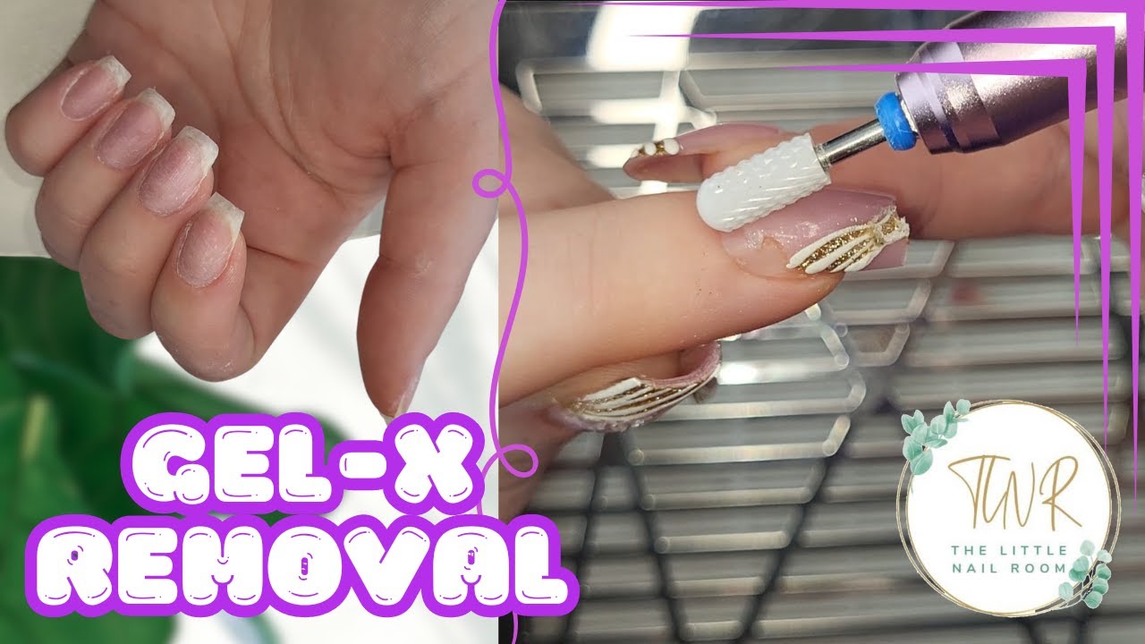 GEL-X REMOVAL | REMOVING PRODUCT WITH AN E-FILE - YouTube