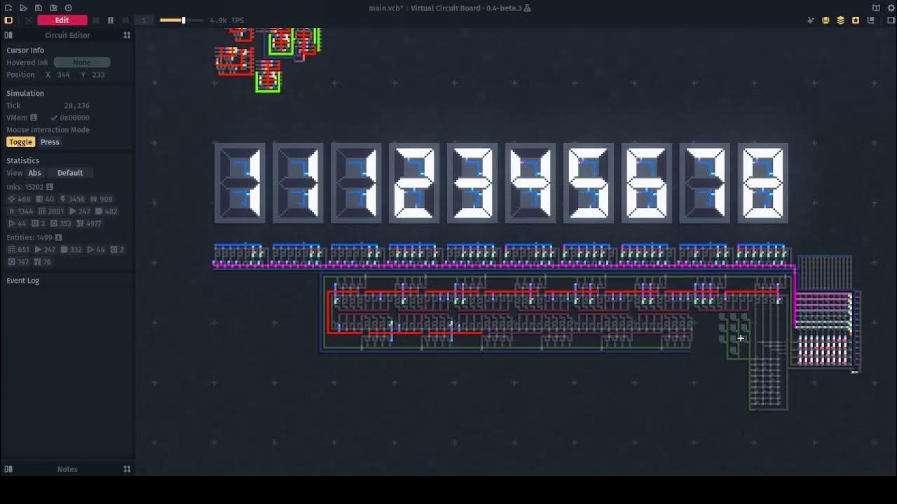 My number display V2 in VCB (Virtual Circuit Board Simulator) - YouTube