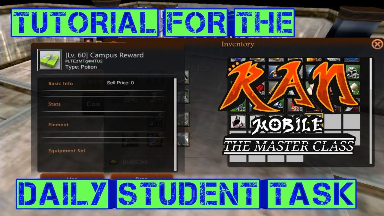 Ran Mobile | Daily Student Task Quest Tutorial | Ran Mobile: The Master ...