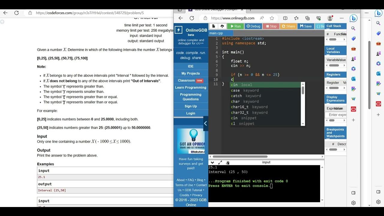 S Interval Codeforces Problemsolving Youtube