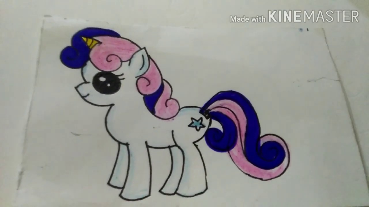 How to draw so cute pony - YouTube
