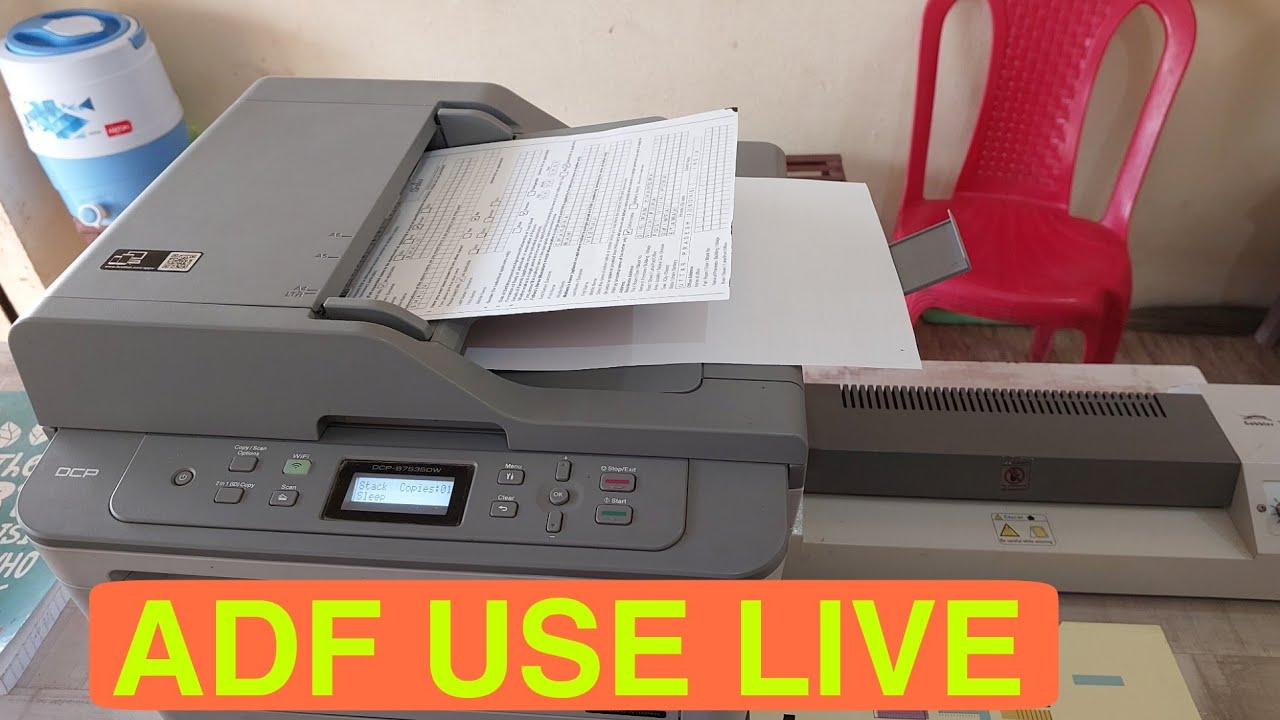 How to use Brother B7535DW ADF | ADF Function in Brother B7535DW - YouTube