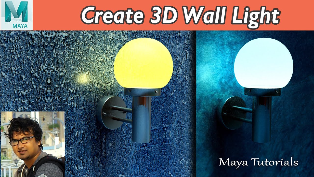 create 3d wall light - YouTube