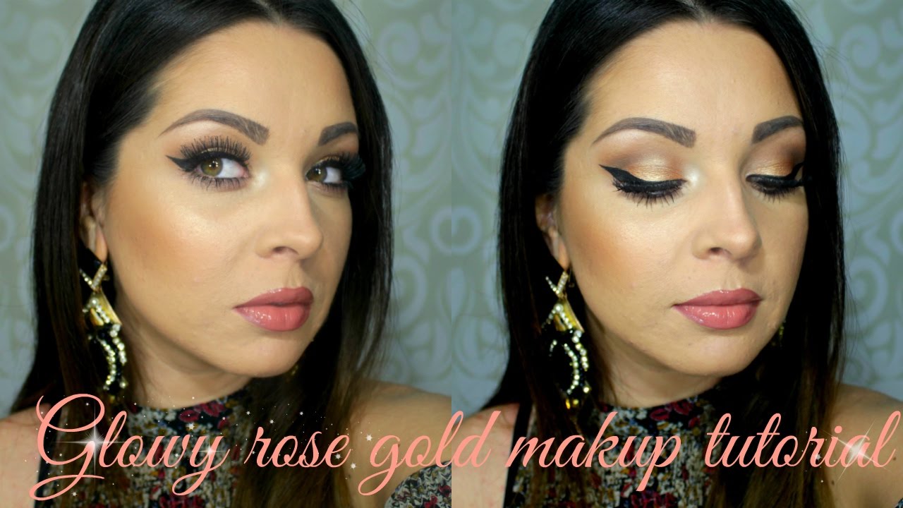 MAKEUP TUTORIAL: Rose gold glow - YouTube