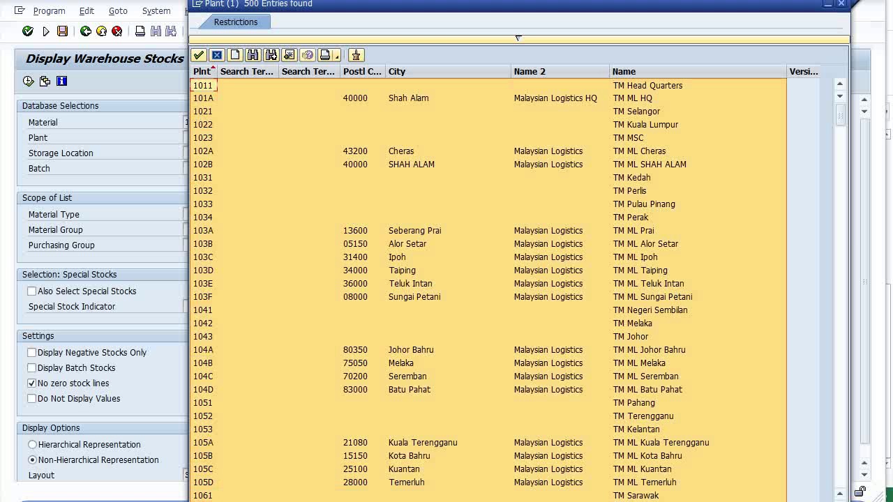 How to obtain ML list Plant from MB52 - YouTube