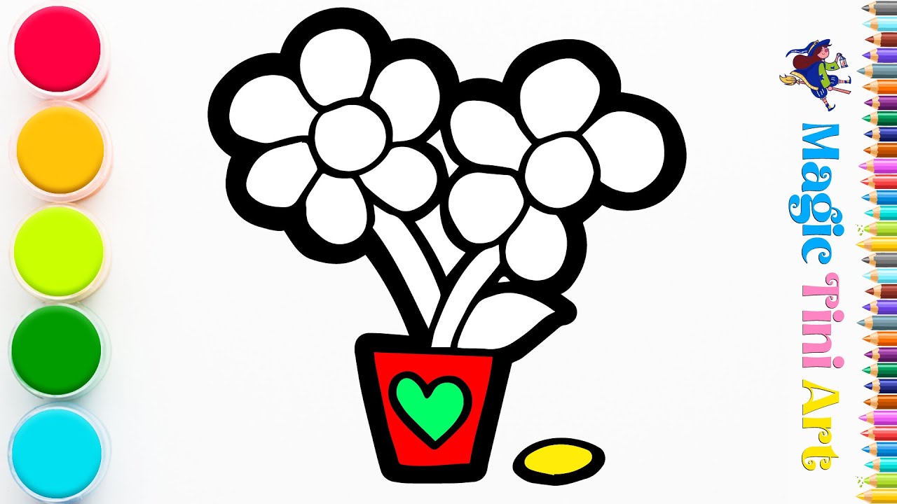 How to Draw a Flower Pot | Step by Step - YouTube