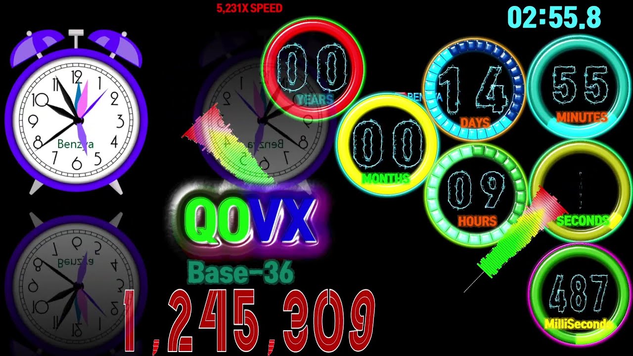 base36 word countup timer alarm🔔speed feeling - YouTube