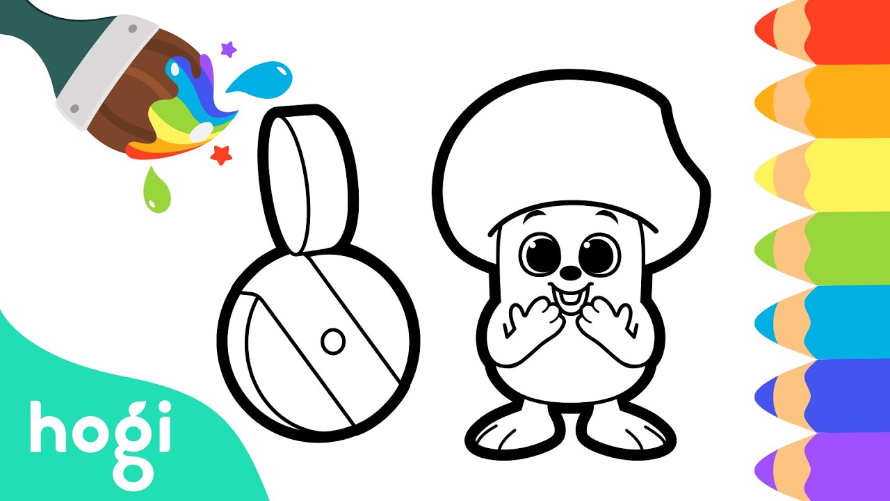 Coloring Myan and Cheese | Pinkfong & Hogi | Hogi Arts for Kids - YouTube