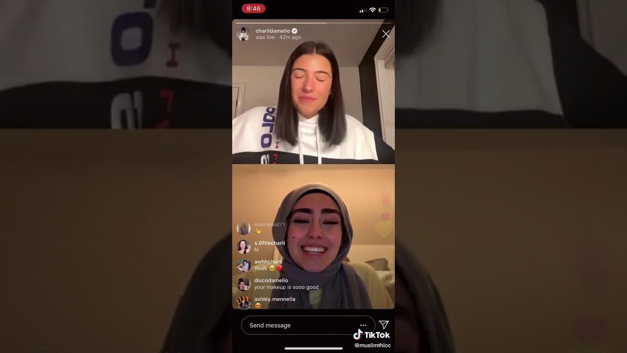 Charli damelio going live with Muslim thicc / Zahra - YouTube