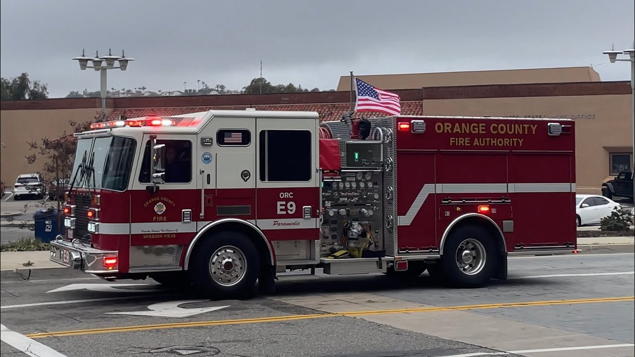 (Air Horn) OCFA Engine 9 Responding - YouTube