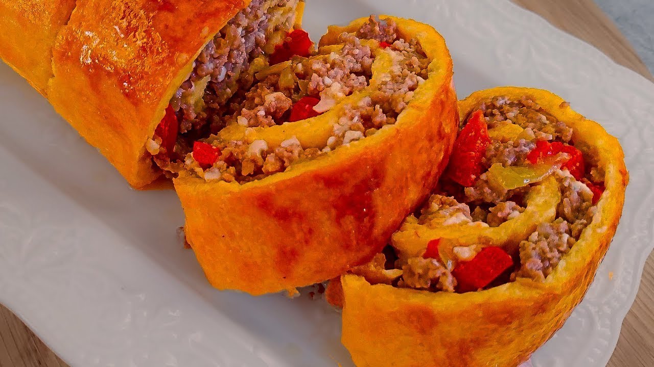 Impossibly Delicious and Easy! Cheese roll with minced meat. - YouTube