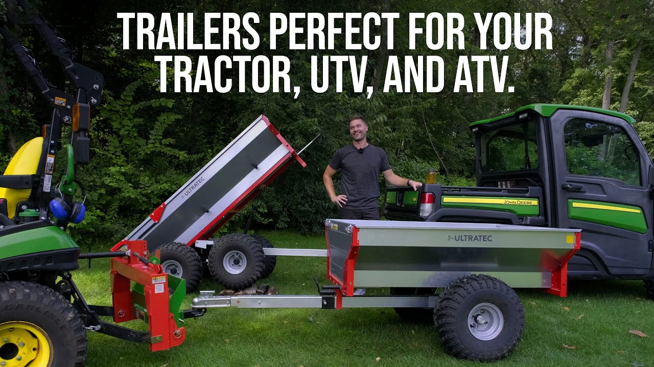 TWO FANTASTIC DUMP TRAILERS FOR YOUR TRACTOR OR UTV! - YouTube