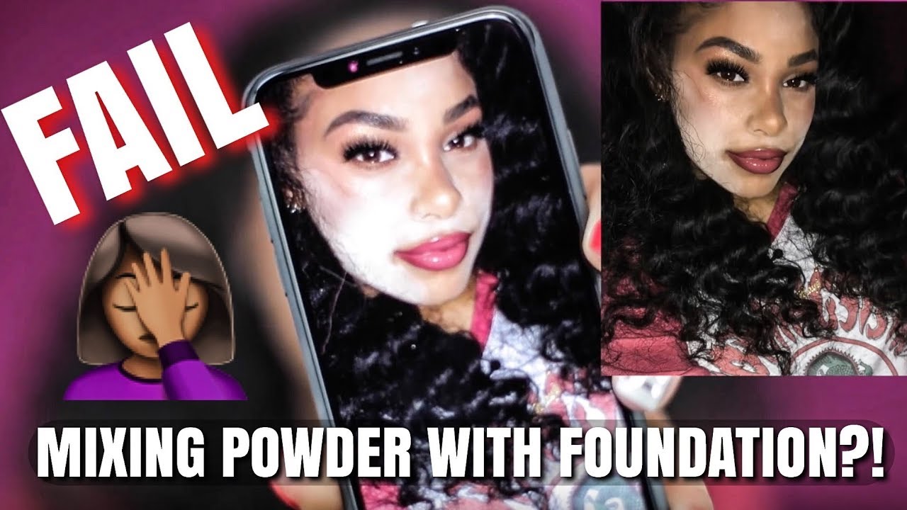 FAIL! MIXING POWDER WITH LIQUID FOUNDATION??!! - YouTube