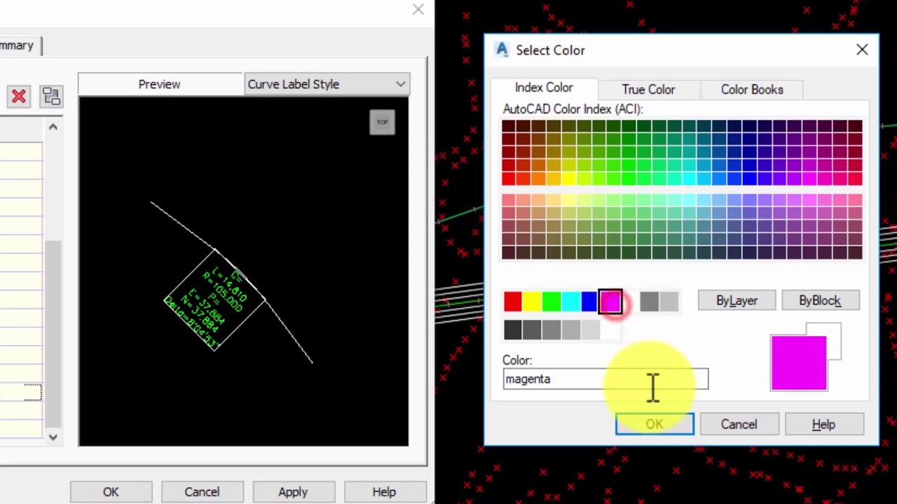 labeling in autoCAD Civil 3D - YouTube