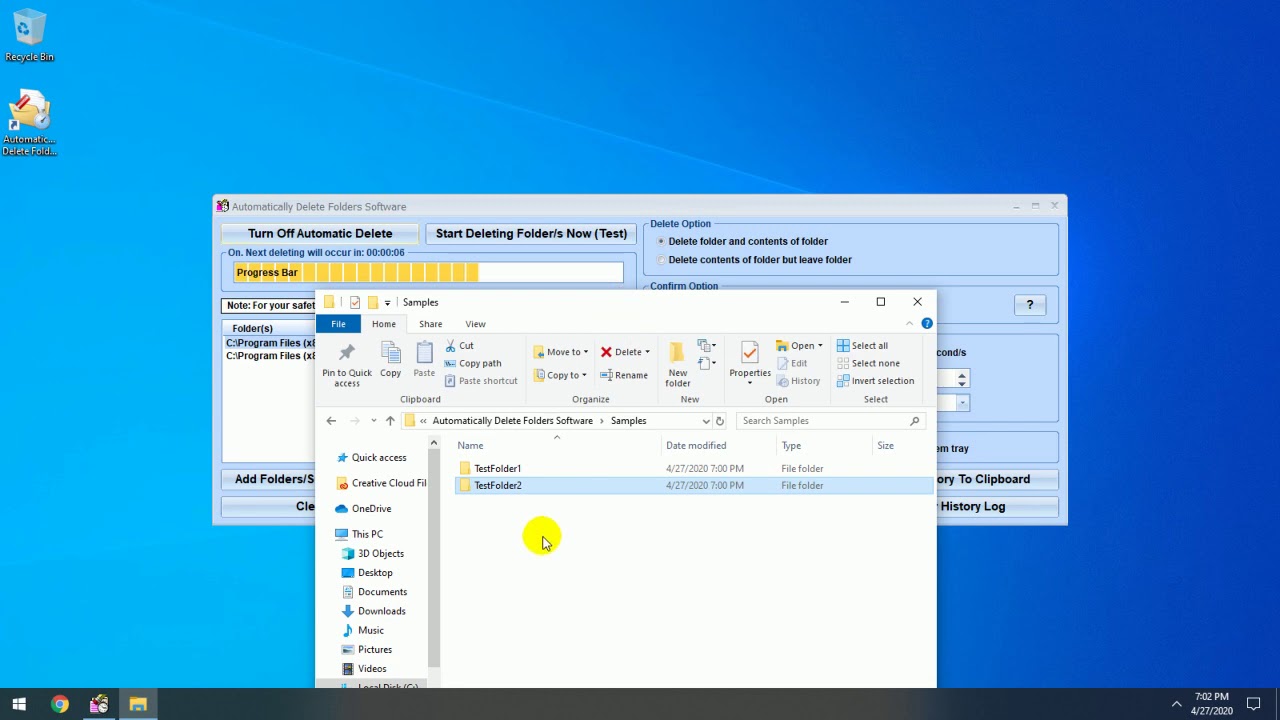 How To Use Automatically Delete Folders Software - YouTube