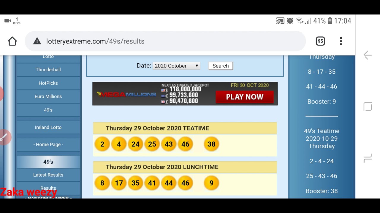 UK49's Teatime bonus Predictions - YouTube