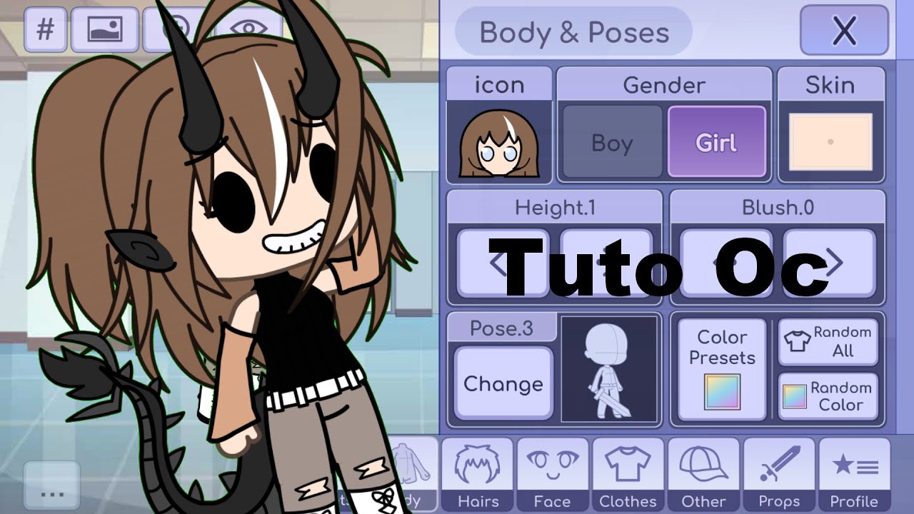 Tuto Oc // Gacha Life #nathanleplusbgaumonde - YouTube