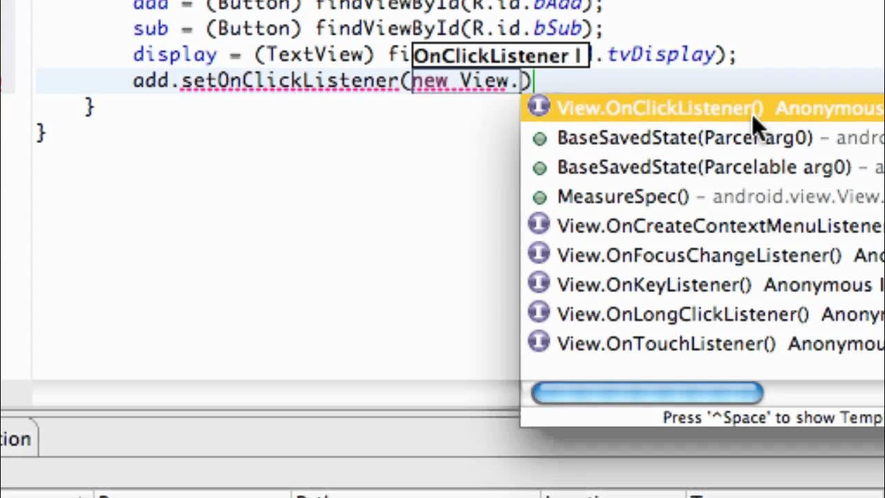 Android Application Development Tutorial - 9 - Set up a Button with OnClickListener - YouTube