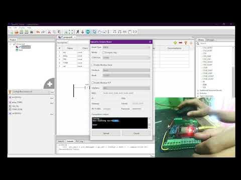 openPLC sample blink esp32 - YouTube