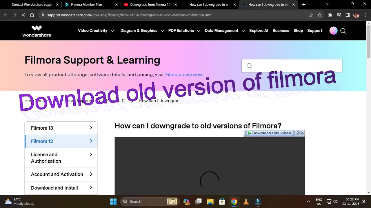 How to download Old filmora version ,7,8,9,10,11,12 #filmora # ...