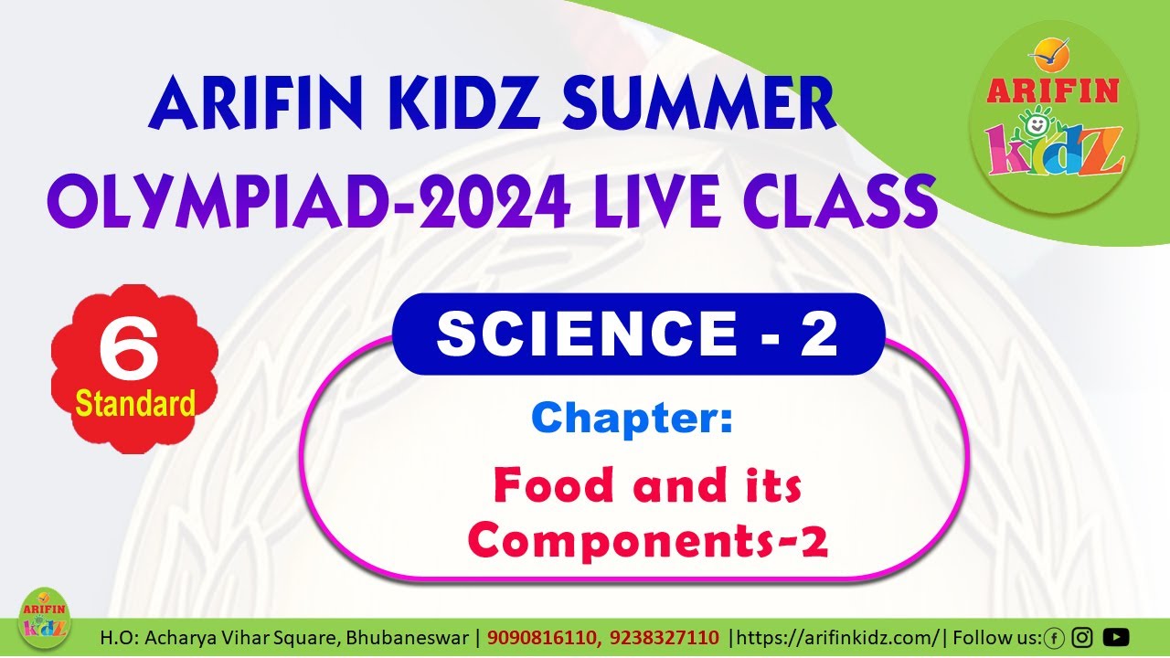 Std-6: SCIENCE_2 (Food and its components-2) class by Arifinkidz - YouTube