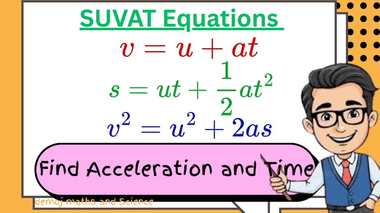 SUVAT Equations Made Easy | Find Acceleration and Time from Distance ...