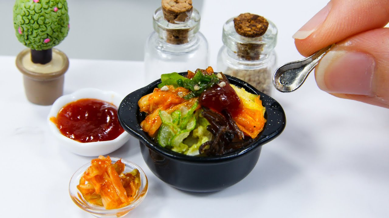 How to cook Mini Bibimbap (Korean Rice With Mixed Vegetables) - YouTube