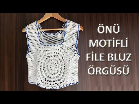 Önü Motifli File Bluz Yapımı