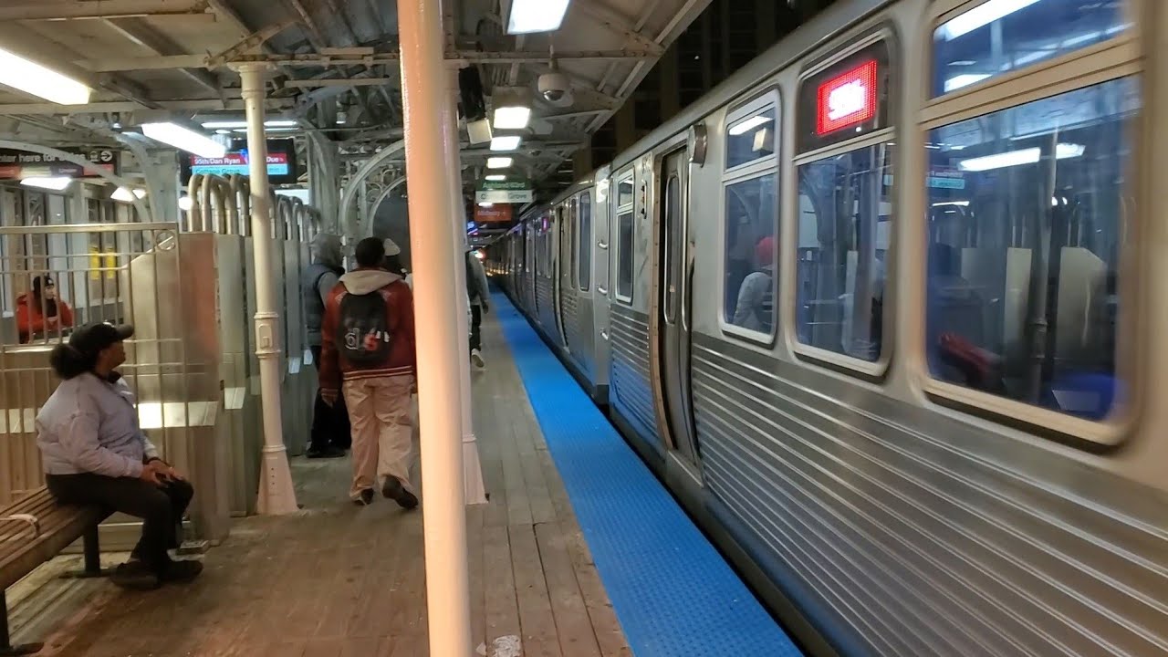 CTA 95th-bnd Red Line, Rerouted to Elevated Loop (State/Lake to Sox ...