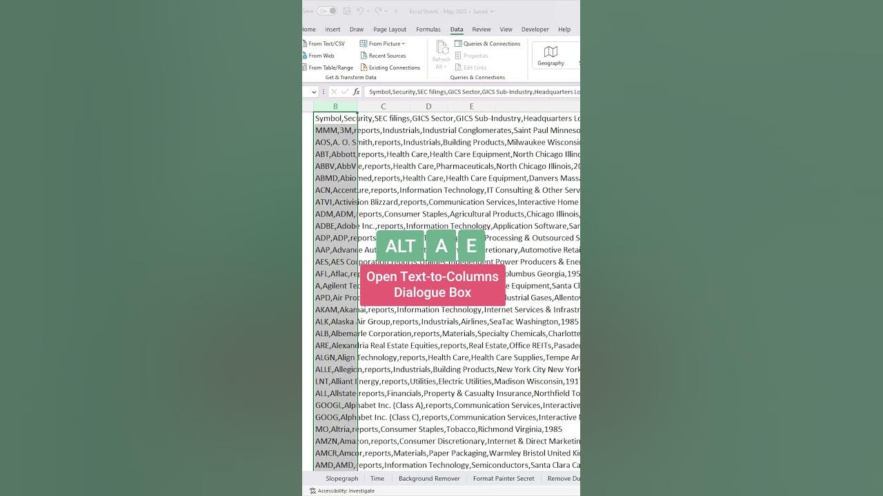 Format Messy Csv Data In 15 Seconds Excel Exceltips Exceltricks Youtube