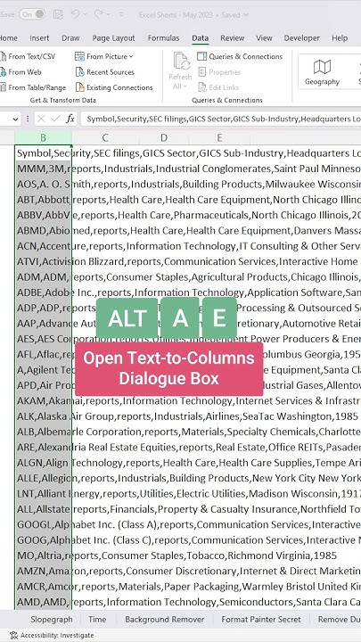 Format messy CSV data in 15 Seconds! #excel #exceltips #exceltricks - YouTube