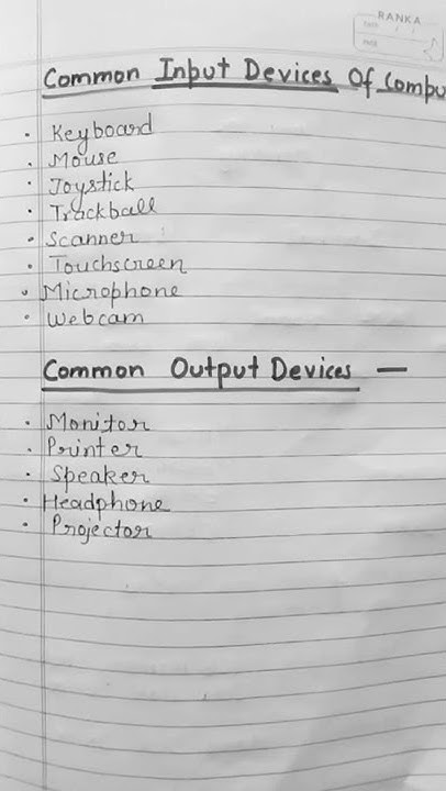 Input devices and output devices || computer fundamentals || Computer ...