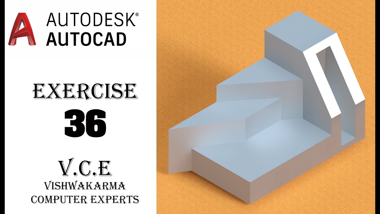 CAD CAM TUTORIAL, Autocad EXERCISE 36 IN HINDI BY VCE - YouTube