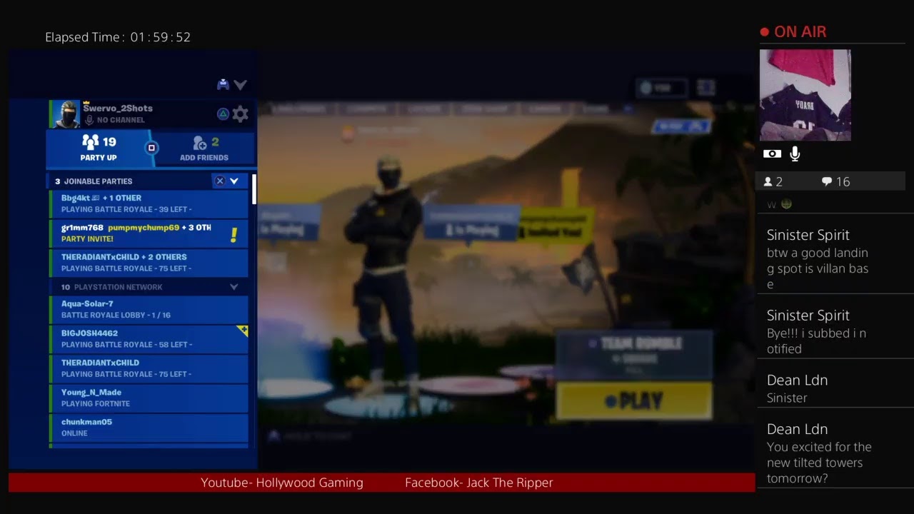 Live fortnite event http://streamlabs.Com/hollywoodgaming2 - YouTube